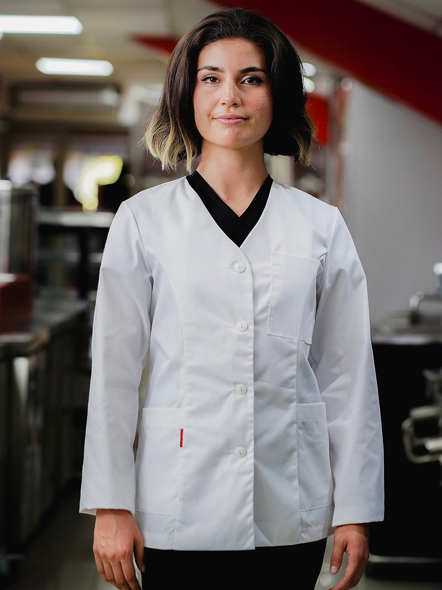 Delantal Logo Bordado Mujer Paris - Convenio UDD 2026 ODONTOLOGIA ...